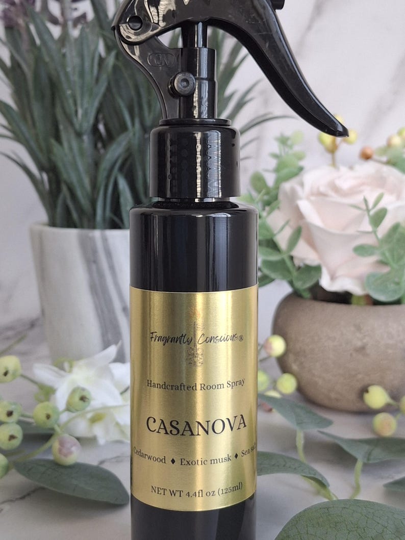Casanova Room Spray | Handcrafted Cedarwood, Exotic Musk, Sea Salt ...
