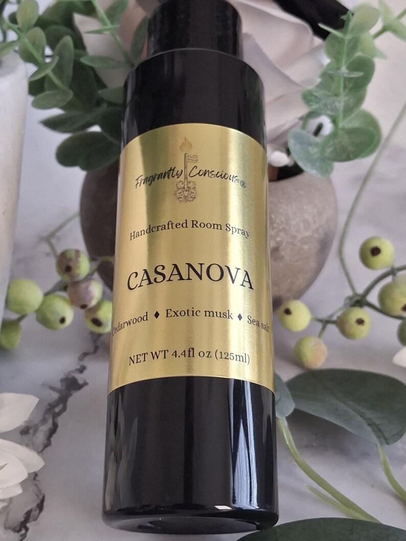 Casanova Room Spray | Handcrafted Cedarwood, Exotic Musk, Sea Salt ...