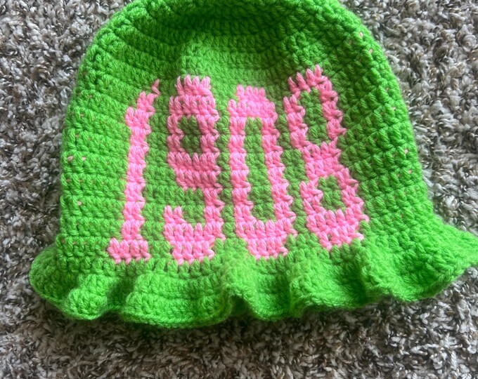 Alpha Kappa Alpha Crochet Hat | Jumbo Ruffles | D9 Sorority | AKA ...
