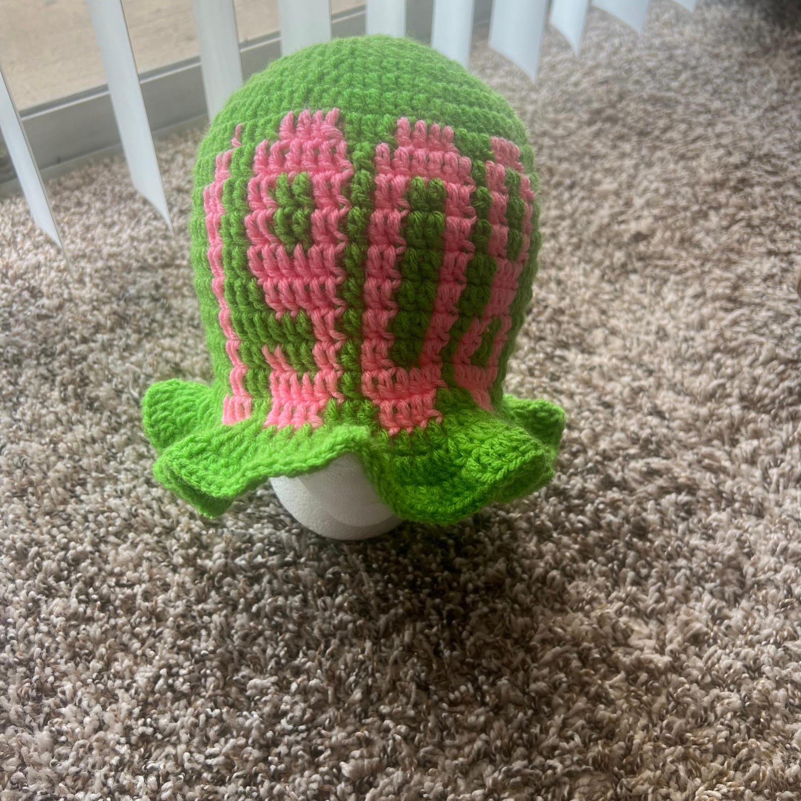 1908 Alpha Kappa Alpha Crochet Ruffle Hat - Etsy
