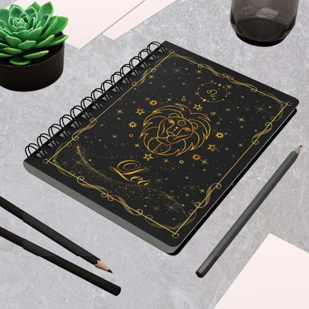 Leo Zodiac Spiral Bound Journal - Astrological Notebook for Leo Lovers ...