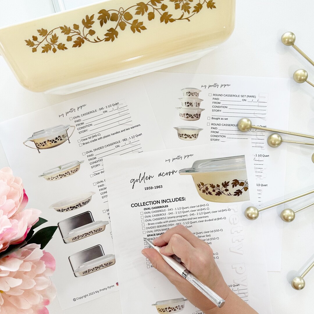 Golden Acorn - Pyrex Collectors Checklist by "my Pretty Pyrex ...