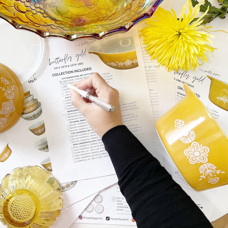 Butterfly Gold - Pyrex Collectors Checklist by "my Pretty Pyrex ...