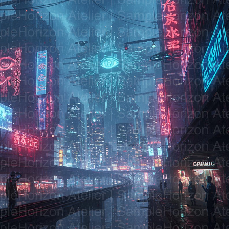 Cybernetic Overwatch - Neon Cyberpunk City | Futuristic Sci-fi ...