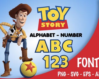 Toy Story Font SVG, Toy Story Alphabet SVG, Toy Story Letters Numbers ...