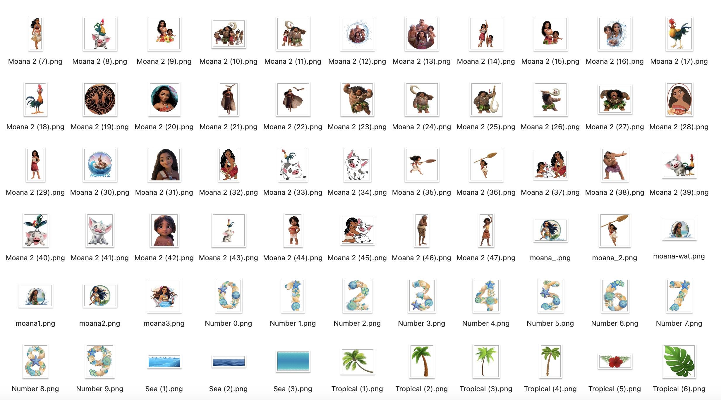 Moana 2 Clipart, Moana 2 PNG, Moana Birthday, Moana Border, Moana Font ...