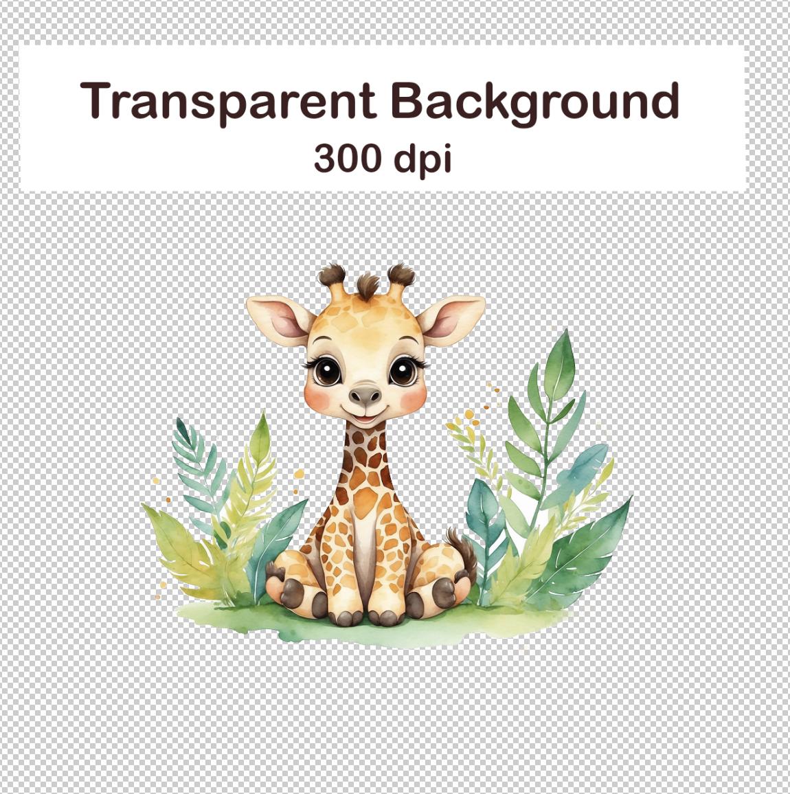 Cute Giraffe Clipart, Giraffe PNG, Watercolor Giraffe Clipart, Safari ...