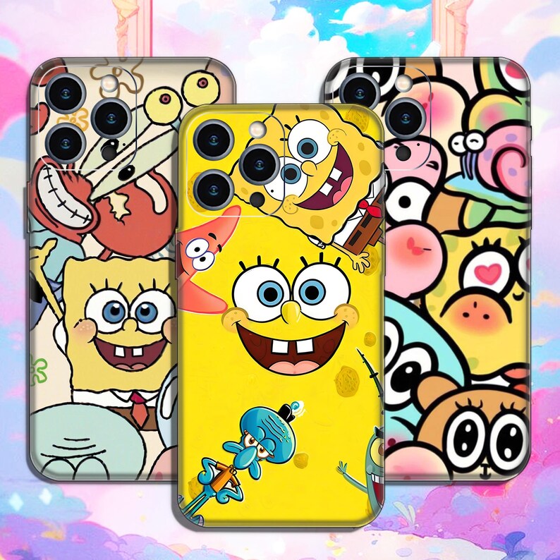 Spongebob and Patrick Anime Case for iPhone 16/15/14/13/12/11/7 Pro Max ...