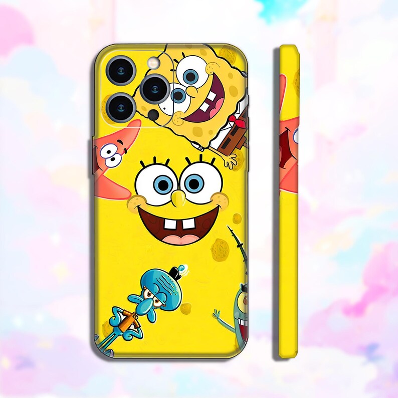 Spongebob and Patrick Anime Case for iPhone 16/15/14/13/12/11/7 Pro Max ...