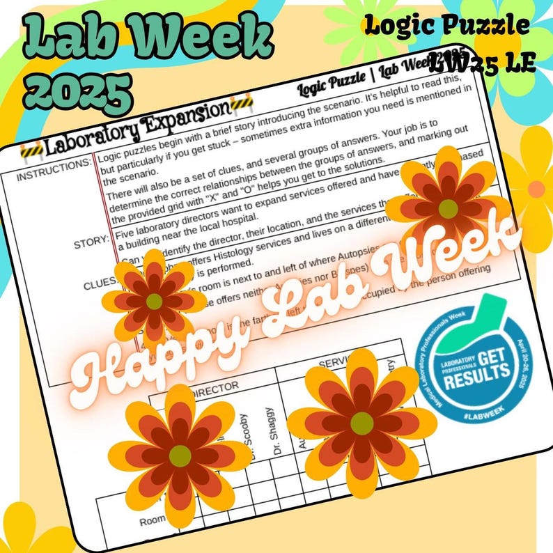 Lab Week 2025 | Logic Puzzle | Lab Expansion - Etsy