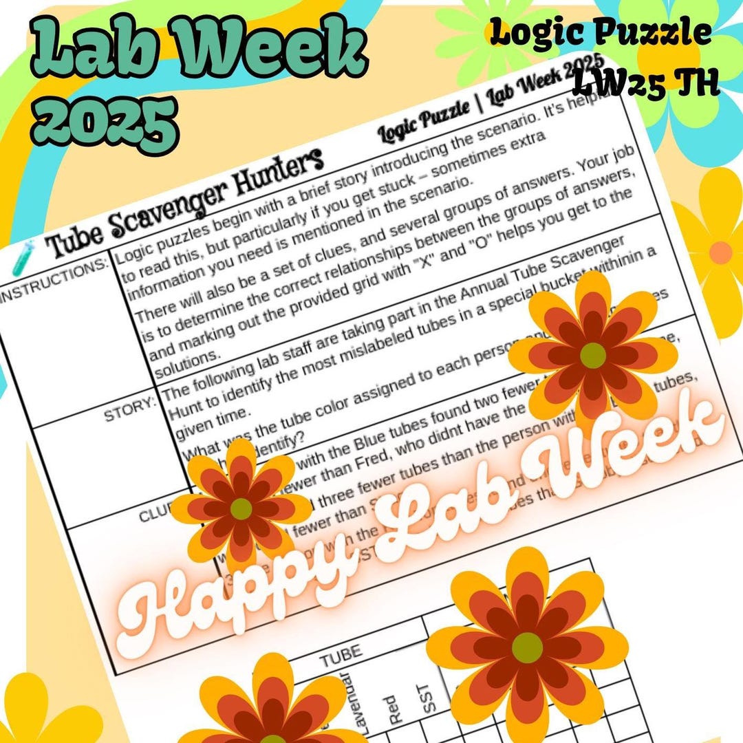 Lab Week 2025 | Logic Puzzle | Tube Scavenger Hunt - Etsy