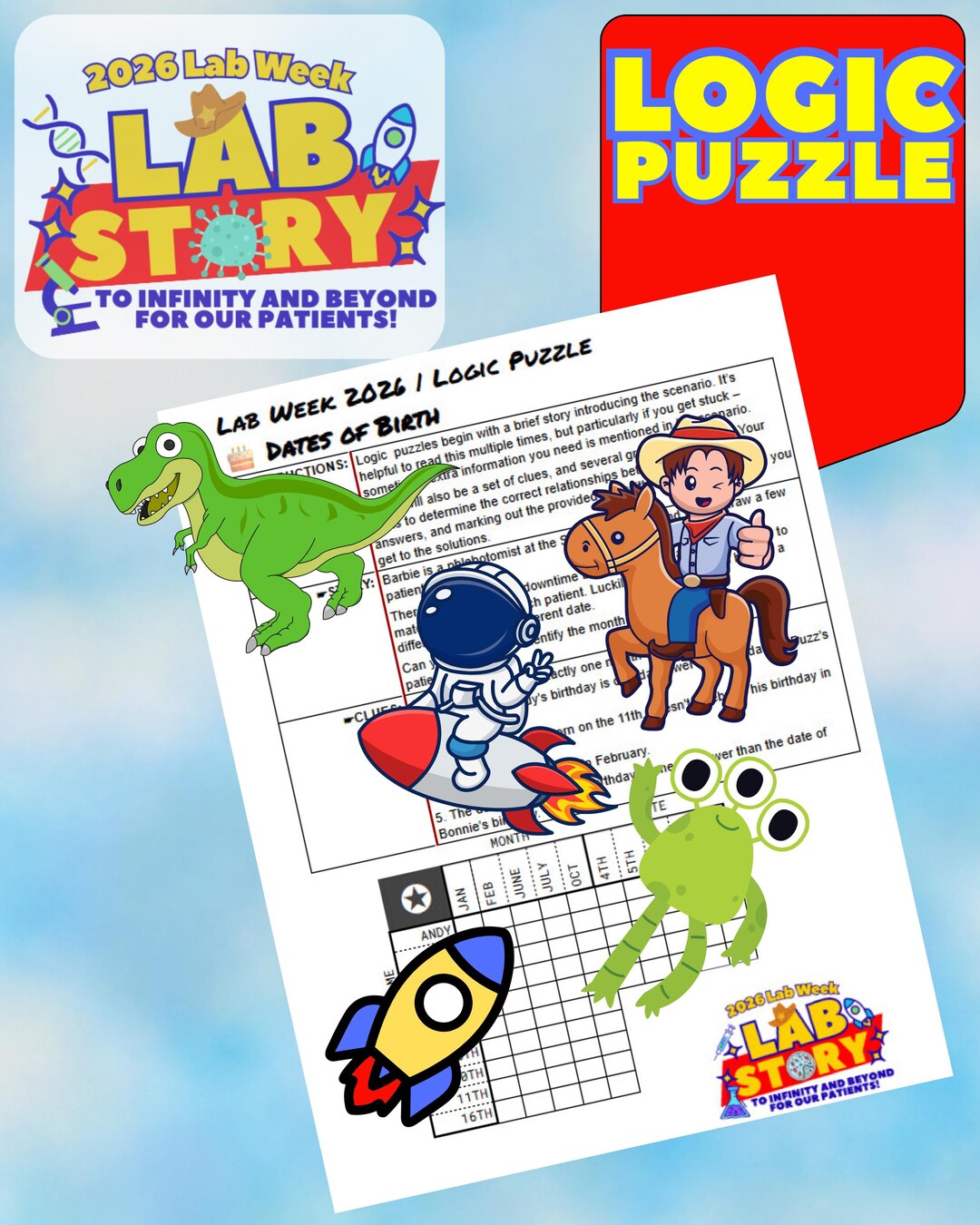 Lab Week 2026 | Logic Puzzle | Birthdates - Etsy