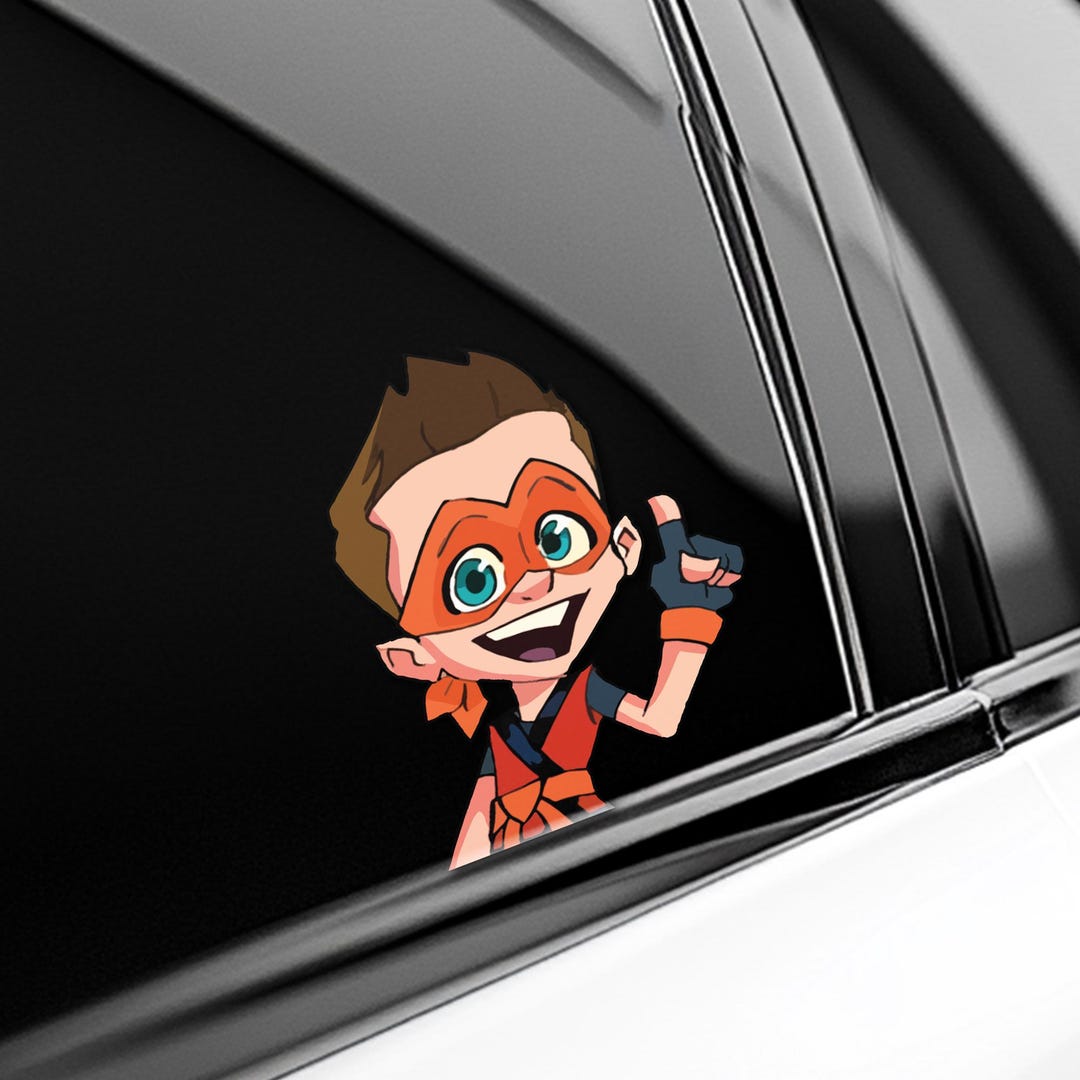 Ninja Kidz Peeker Sticker, FREE SHIPPING Peeking Car Window - Bumper ...