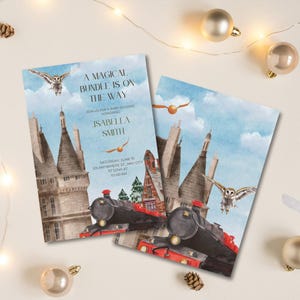 Wizard Baby Shower Invitation, A Magical Bundle is on the Way, Magic ...