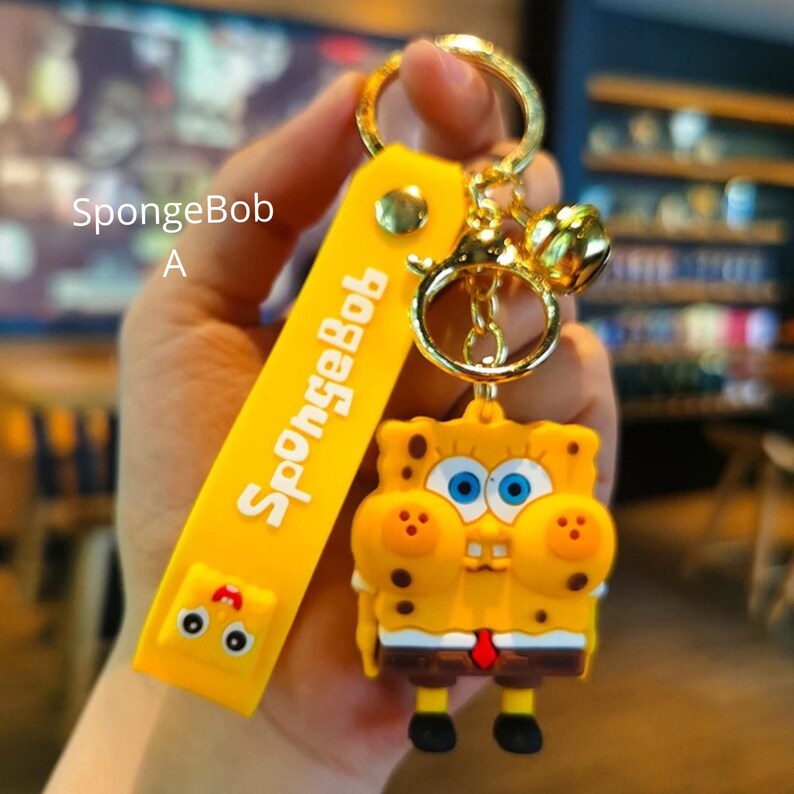 Cute Spongebob Keychains - Adorable Plush Key Rings, Fun Gift for Kids ...
