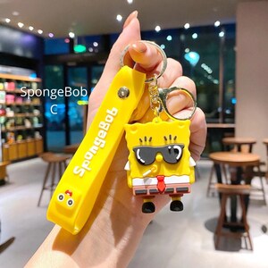 Cute Spongebob Keychains - Adorable Plush Key Rings, Fun Gift for Kids ...