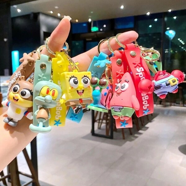 Spongebob Keychain - Etsy