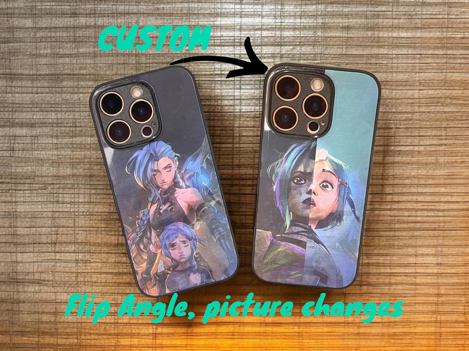 Jinx Lol Phone Case,flip Angle, Picture Changes.custom Picture Phone ...