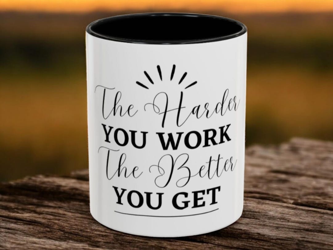 Motivational Coffee Mug, Hard Work Pays off Gift Cup, Inspirational Tea ...