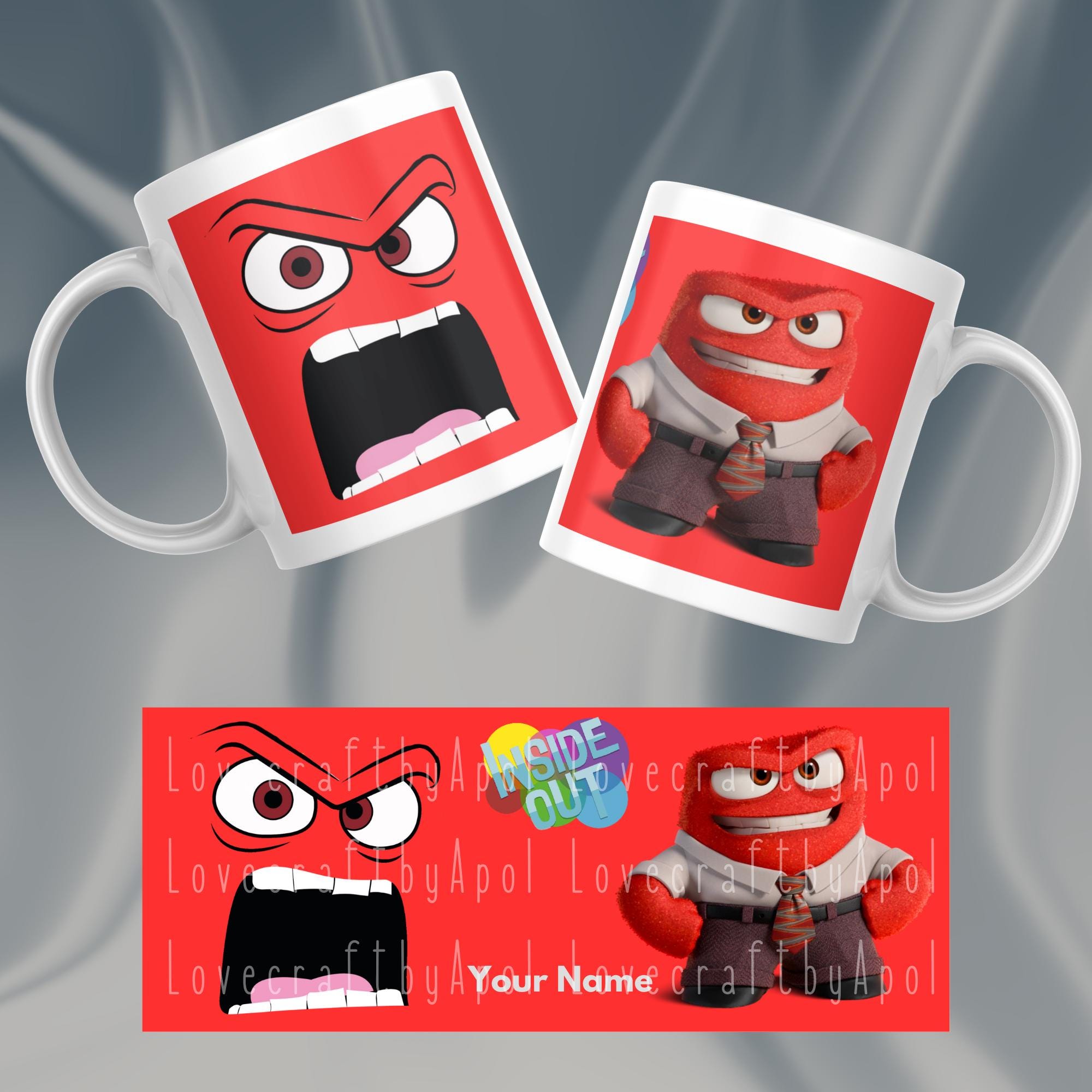 Inside Out Mug Sublimation Template, Digital Download, Anime Mug ...