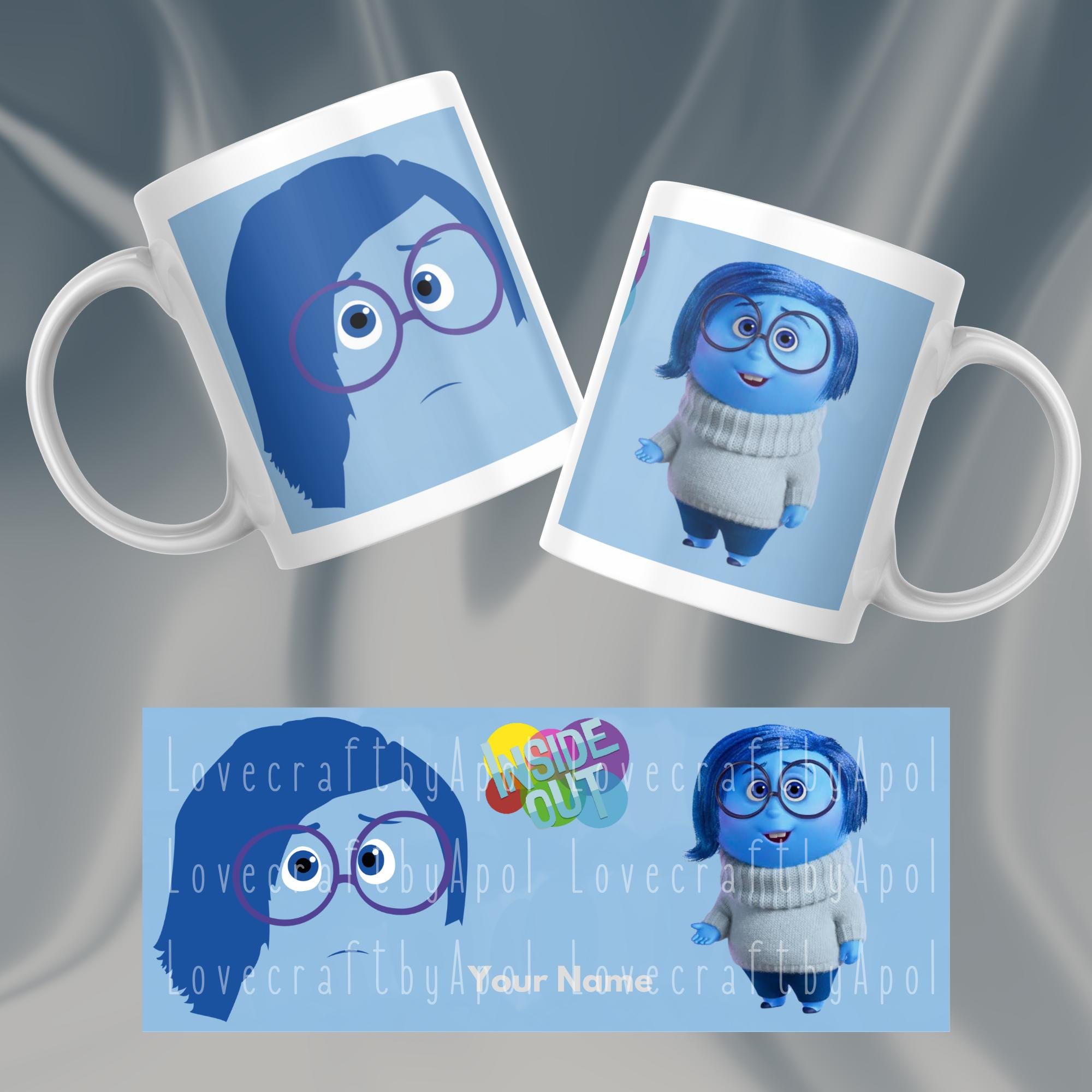 Inside Out Mug Sublimation Template, Digital Download, Anime Mug ...