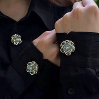 Pearl Flower Button Covers | Cufflink Alternative for Formal Shirts ...