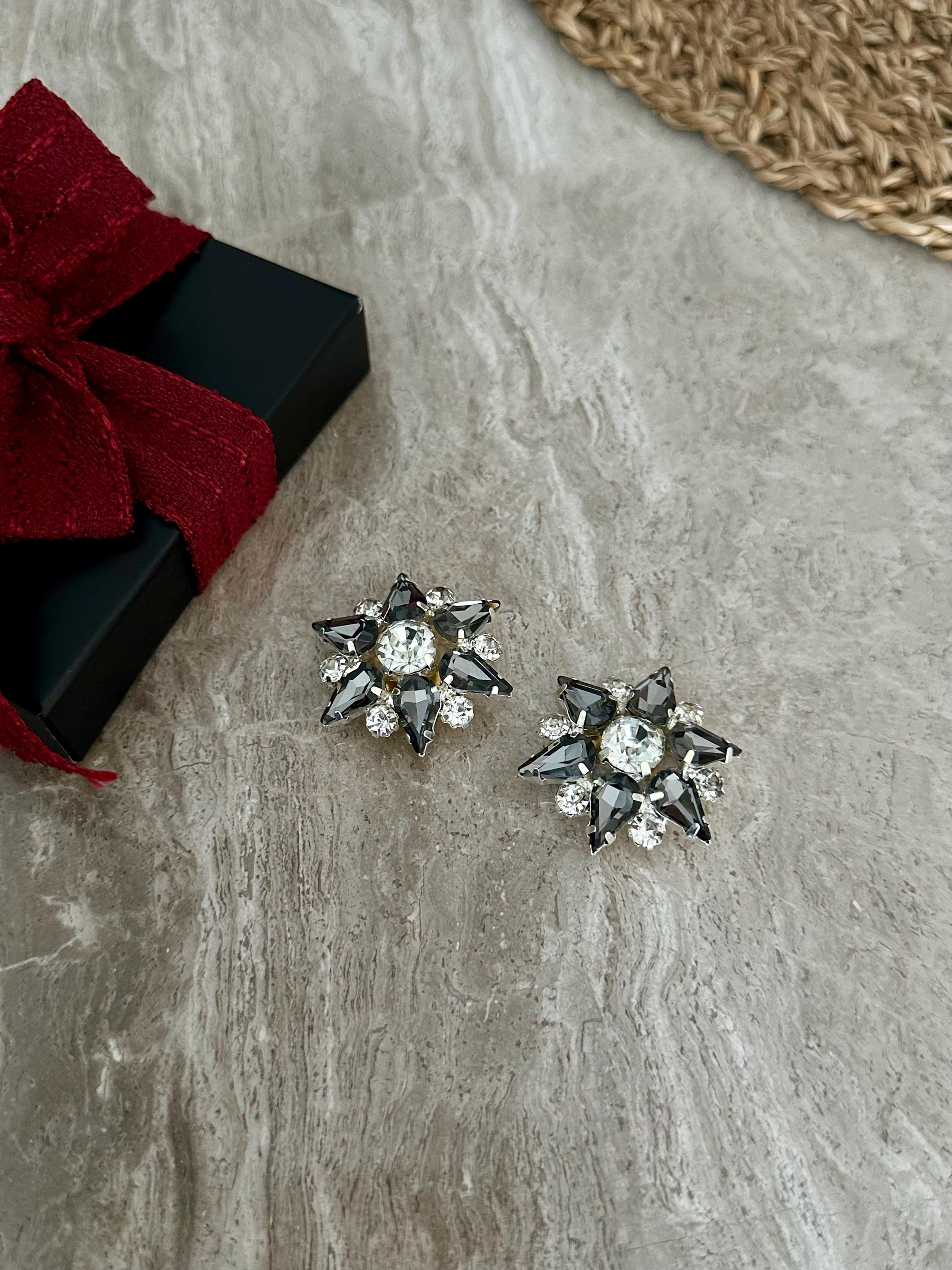 Sparkling Crystal Clip-on Button Cover , Removable Rhinestone Brooch ...