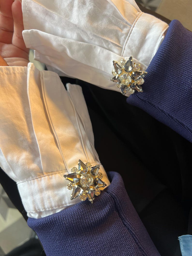 Crystal Button Jewel – Luxury Cuff Button, Button Cover Cufflinks ...