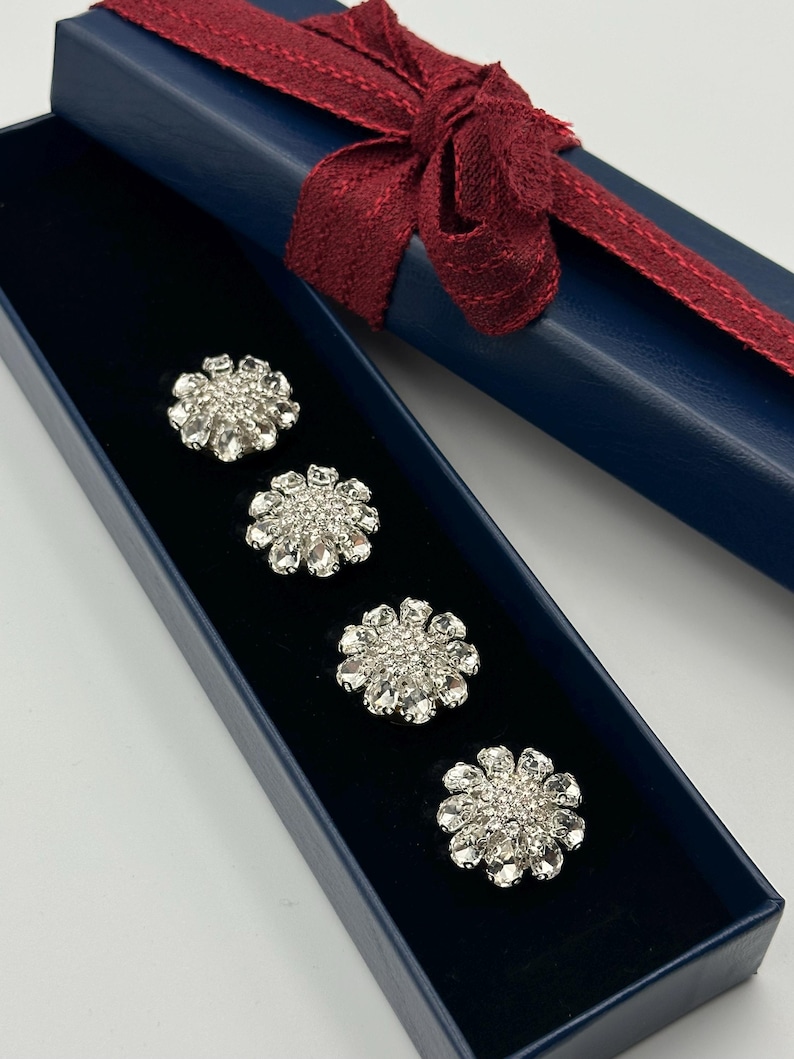 Luxury Rhinestone Shirt Buttons – Statement Crystal Button Covers for ...