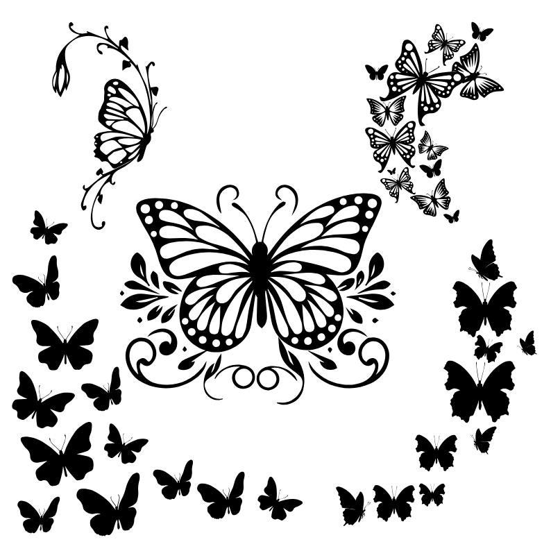 Flying Butterflies SVG Bundle: 30 Butterfly Designs (digital Download ...