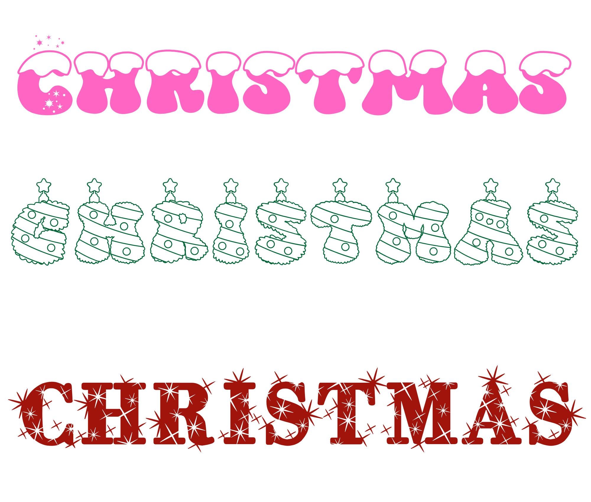 Mega Christmas Font Bundle: 20+ Festive Fonts for Custom Christmas ...