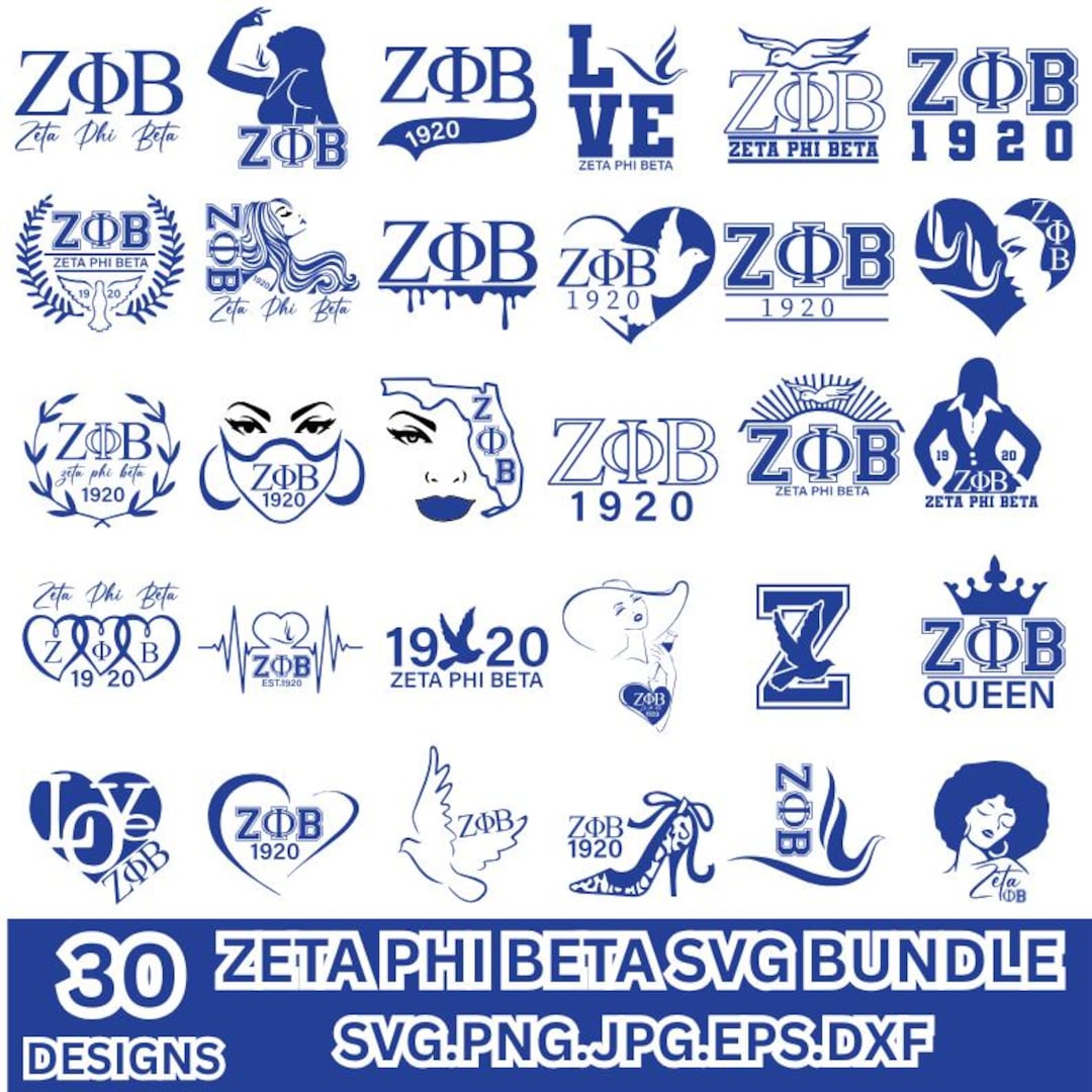 Zeta Phi Beta SVG Bundle: Sorority Sisterhood Designs (digital Download ...