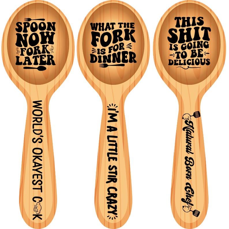 Funny Kitchen Quotes - Wooden Spoon SVG Bundle (70 Designs) (digital ...
