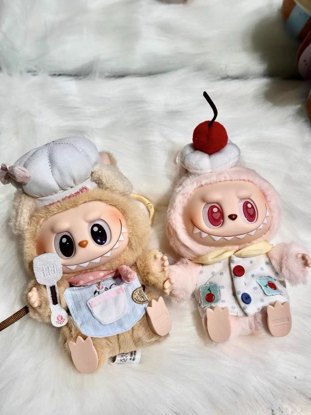 Labubu Little Chef Set Creamy Cherry Set Clothes Handmade Labubu Outfit ...