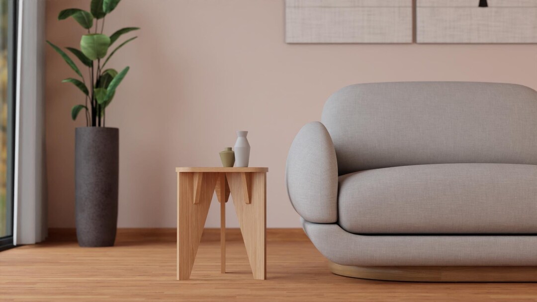 Polygon Stool CNC Cutting Files | Mid-century Modern Scandinavian ...