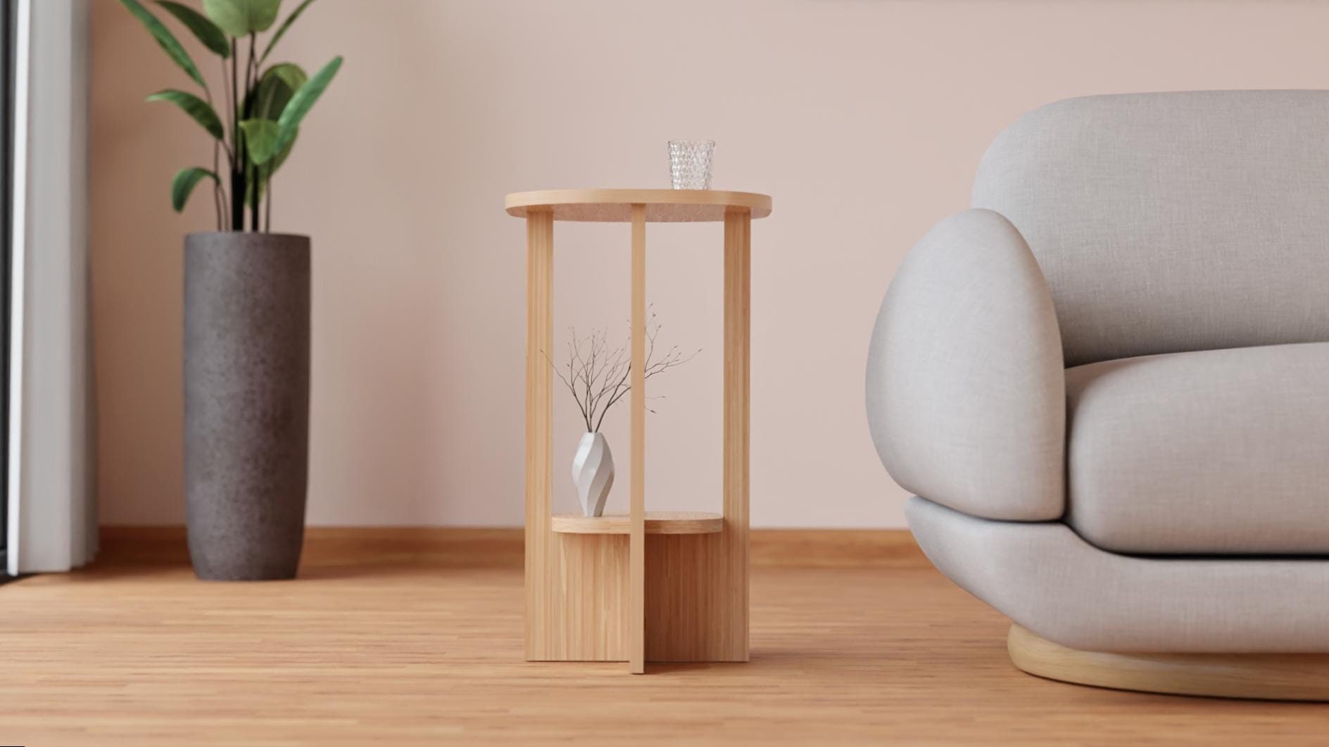 Statue Side Table, Stand Table Design, Living Room Furniture, CNC ...