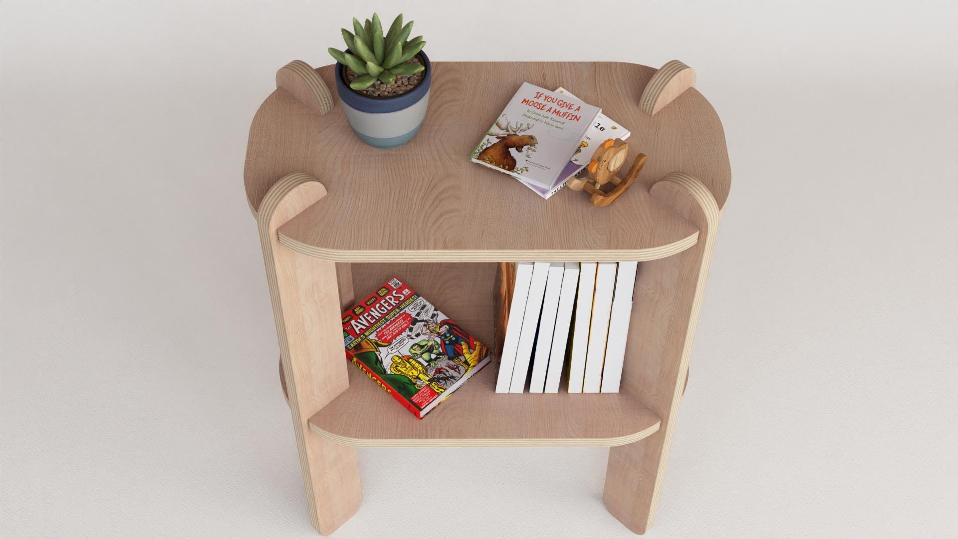 Montessori Bookshelf Cnc Files, Nursery Plywood Kids Furniture Digital ...