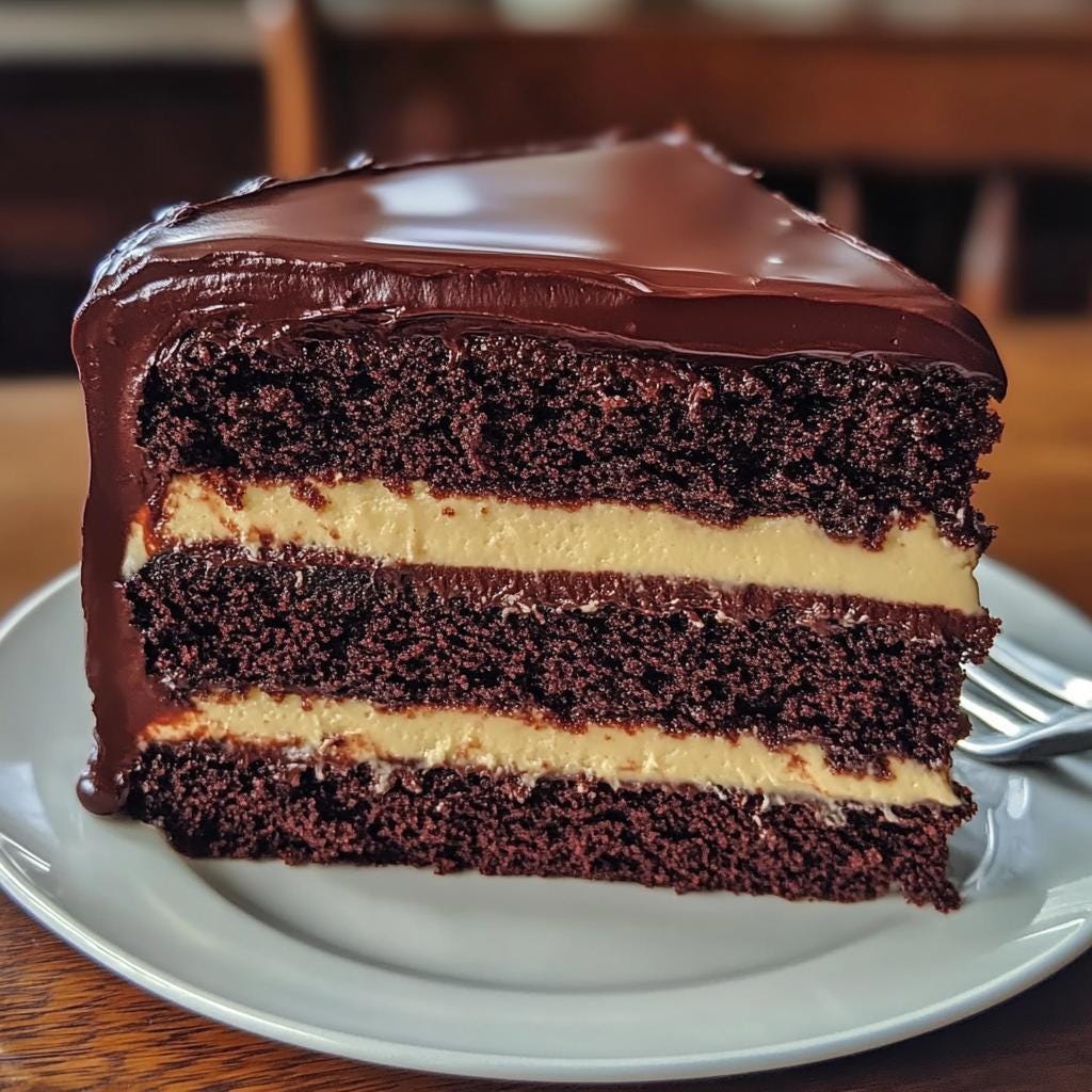 Three-layer Chocolate Cake Recipe | Rich Filling, Ganache Topping (PDF ...
