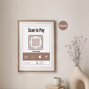 Editable and Printable Scan to Pay Sign Template With Payment Options ...