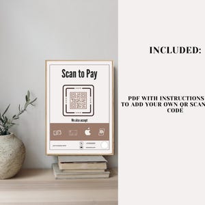 Editable and Printable Scan to Pay Sign Template With Payment Options ...