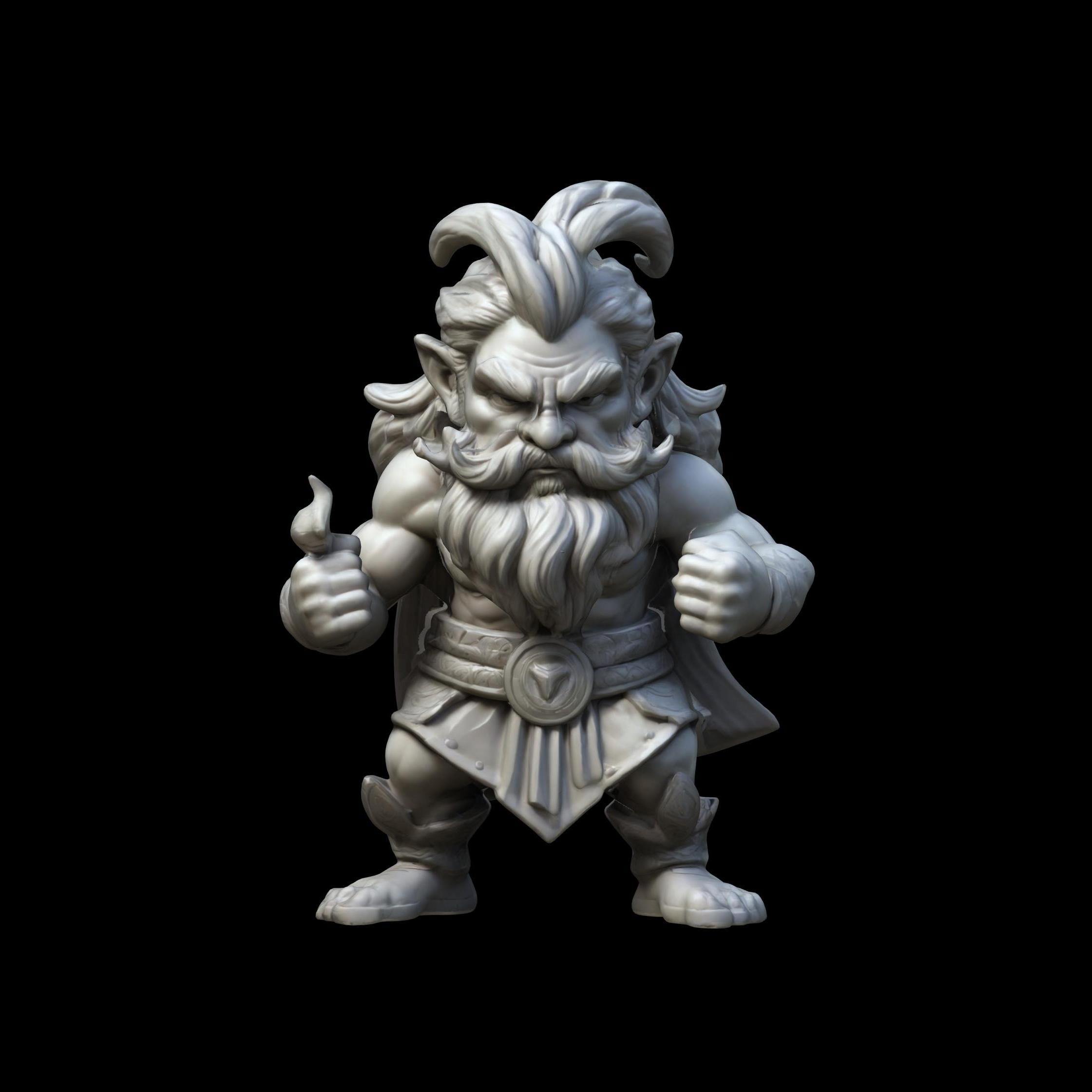 Zeus Chibi Art Style 3D Printable Model Figurine, Digital Download 3D ...