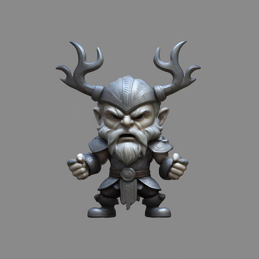 ODIN 3D Model, CHIBI Style, PRINTABLE Viking God 3D Model (stl, Obj ...