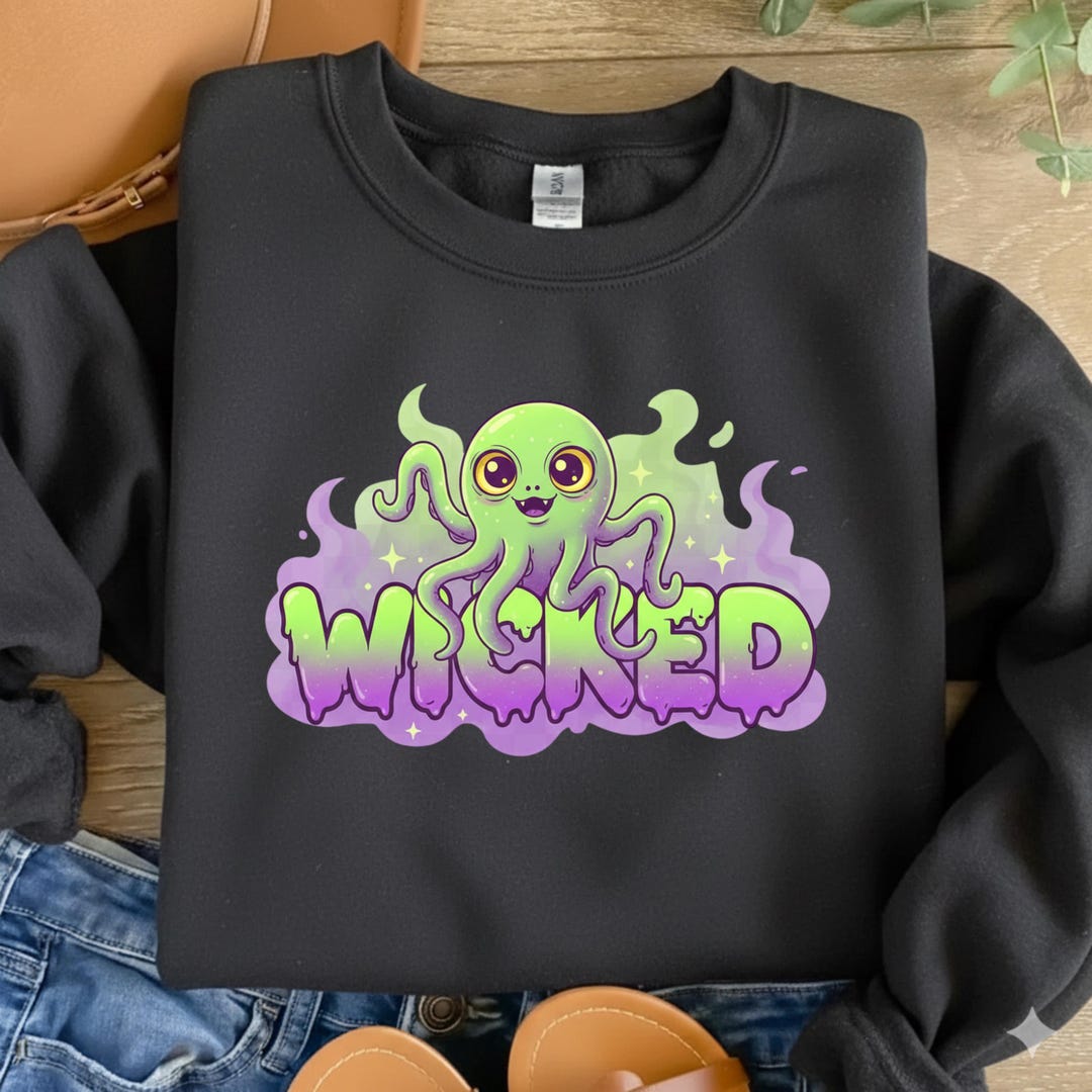 Wicked SVG | Cute Octopus Monster PNG | Kawaii Creepy Cute Clipart ...