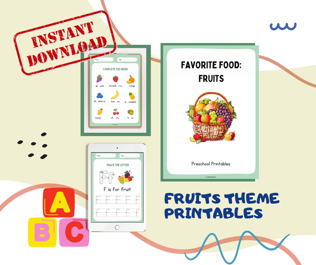 Fruits Themed – Preschool Printables | Homeschool Printables and ...