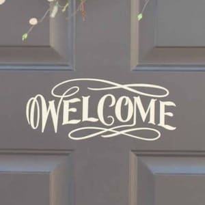 Welcome Door Decal, Stylish Door Quote, Cute Welcome Sticker, Welcome ...