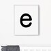 Lowercase Letter Art Print, Unframed Poster Prints, Minimalist Wall Art ...