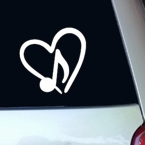 Music Notes Decal, Music Car Decal, Music Notes Sticker, Gift for ...