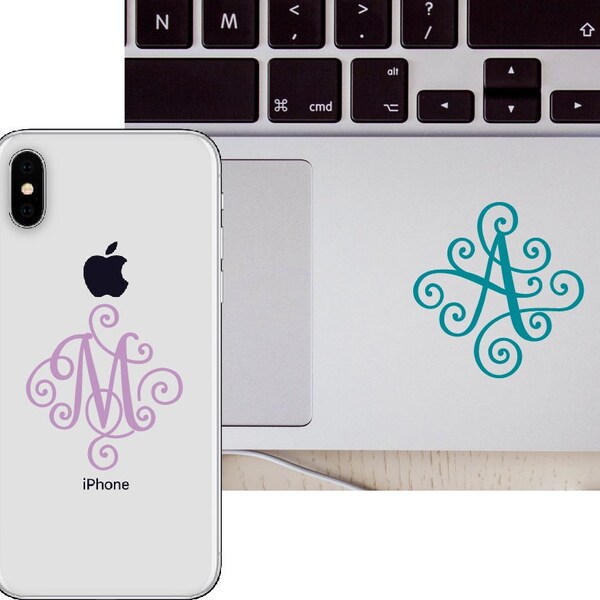 Swirl Monogram - Etsy