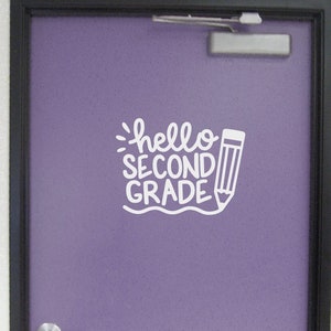 Hello Classroom Door Decal, Teacher Door Decal, Grade Level Decal ...