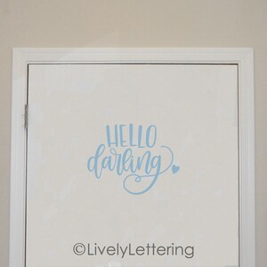Hello Darling Wall Decal, Southern Phrases, Modern Nursery Art, Hello ...